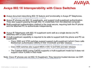 Avaya VoIP on Cisco Best Practices by PacketBase | PPT