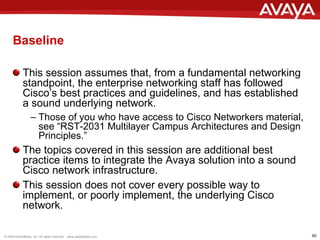 Avaya VoIP on Cisco Best Practices by PacketBase | PPT
