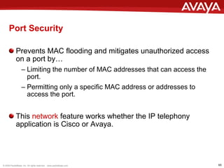 Avaya VoIP on Cisco Best Practices by PacketBase | PPT