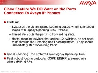 Avaya VoIP on Cisco Best Practices by PacketBase | PPT