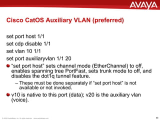 Avaya VoIP on Cisco Best Practices by PacketBase | PPT