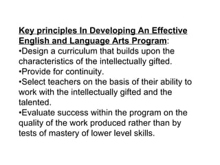 Teaching English for Gifted Students | PPT