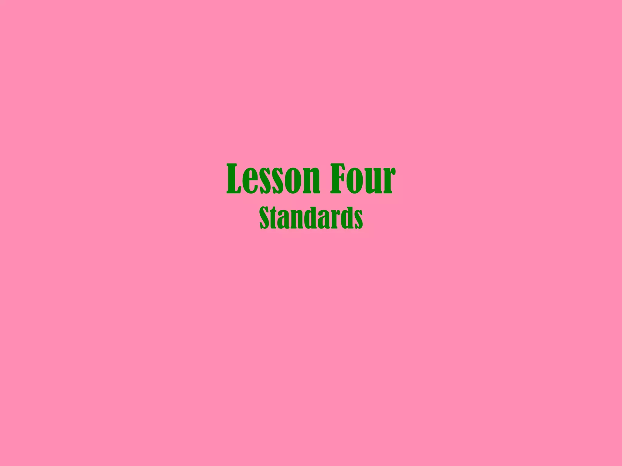 Lesson Four | PPT