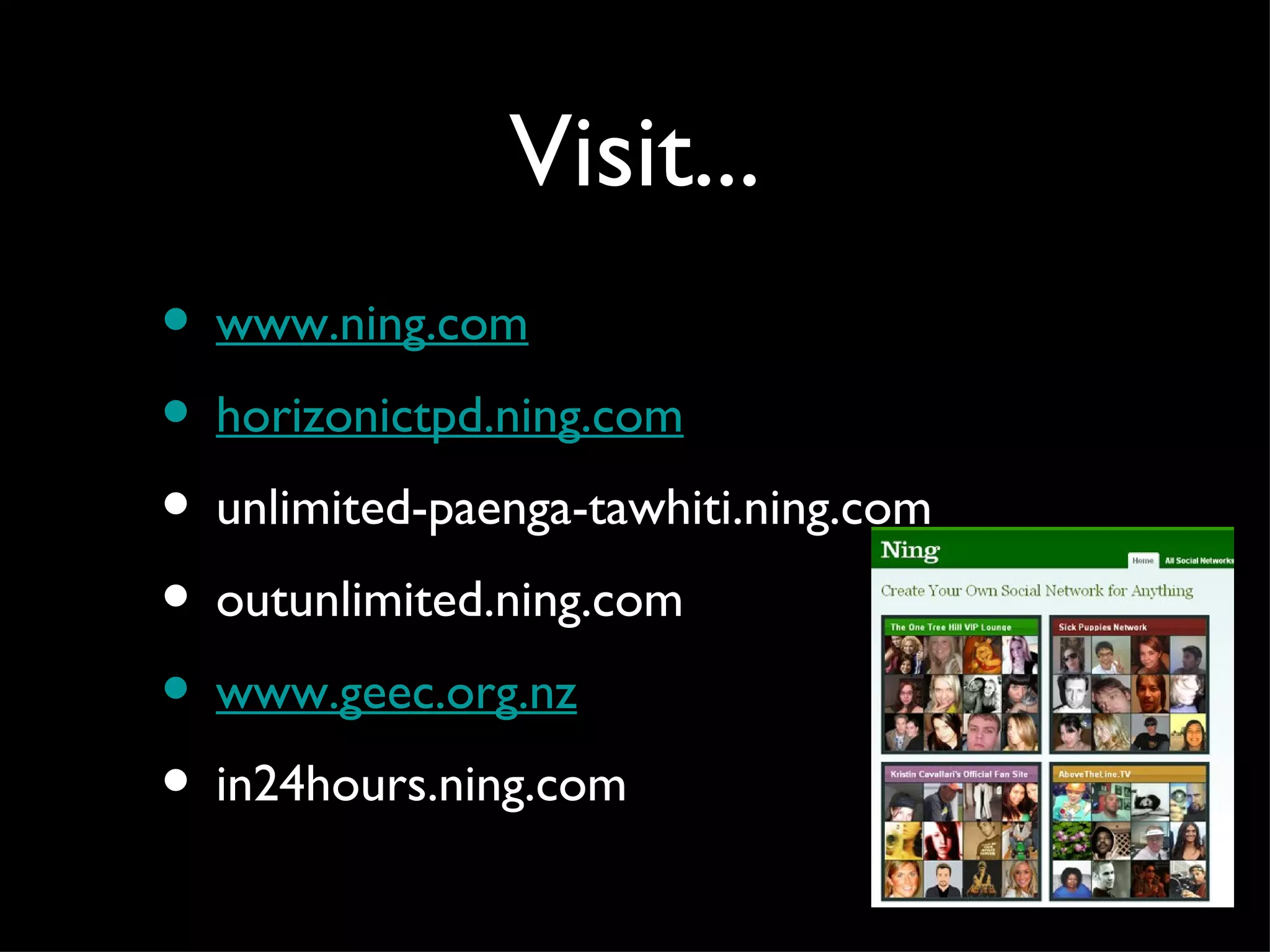 Using a NING | PPT