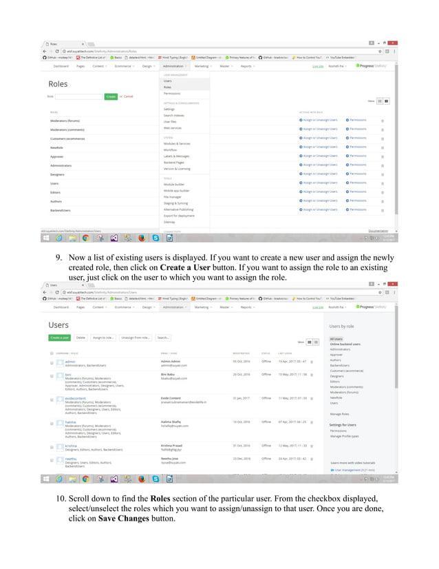 Users and roles sitefinity guide | ODT