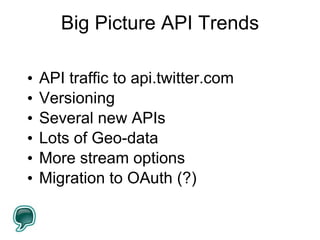 Twitter API Trends (Pubcon 2009) | PPT