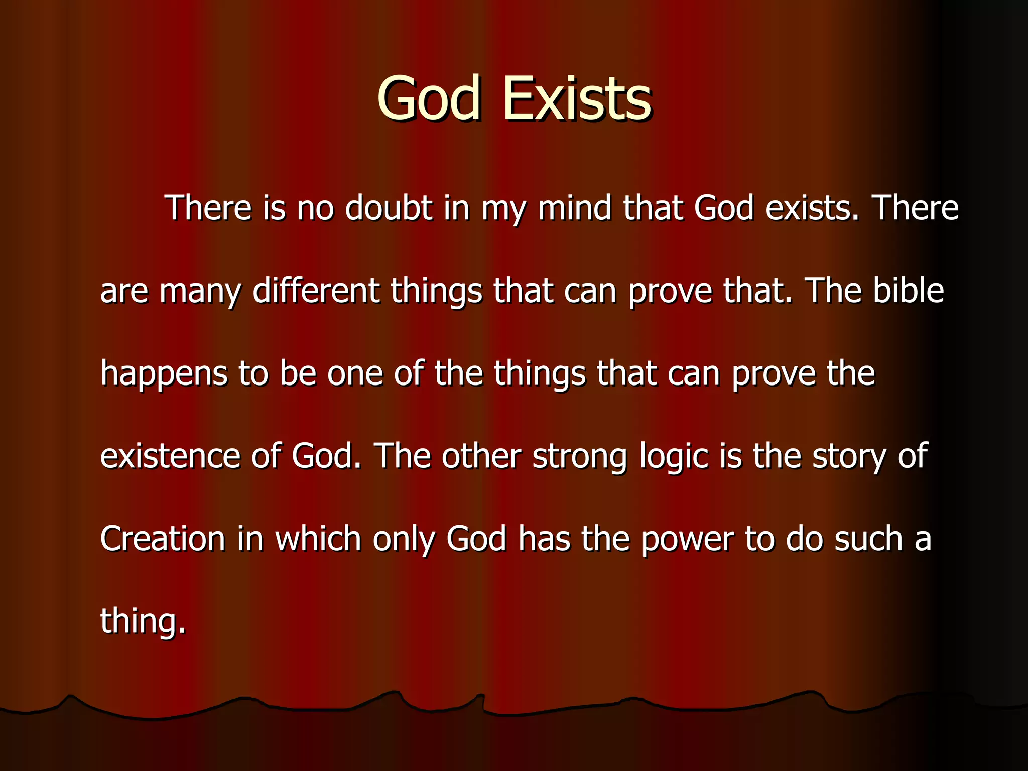 God Does Exist | PPT