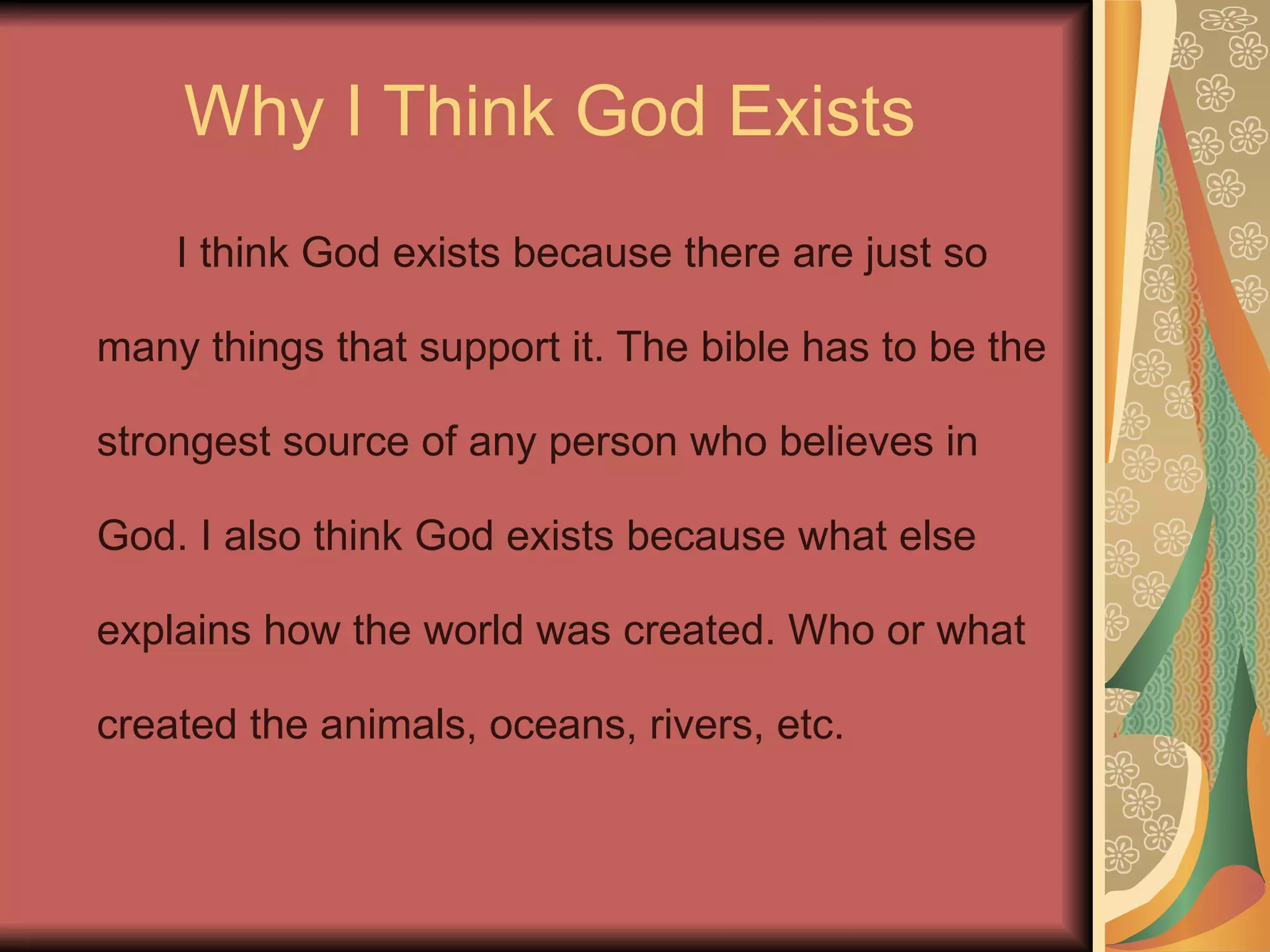 God Does Exist | PPT