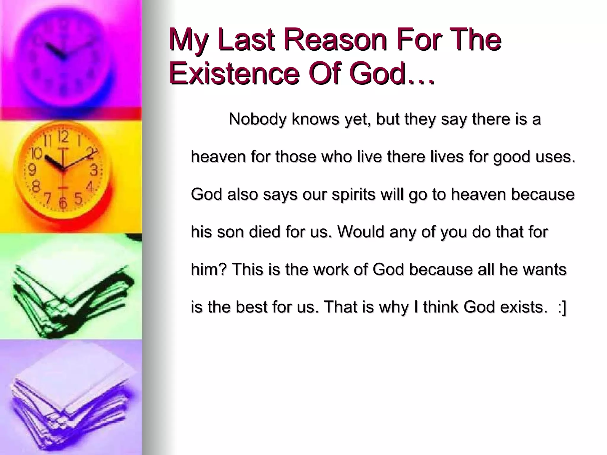 God Does Exist | PPT
