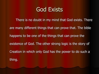 God Does Exist | PPT