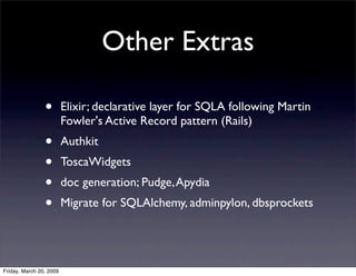 Pylons - An Overview: Rapid MVC Web Development with WSGI | PPT
