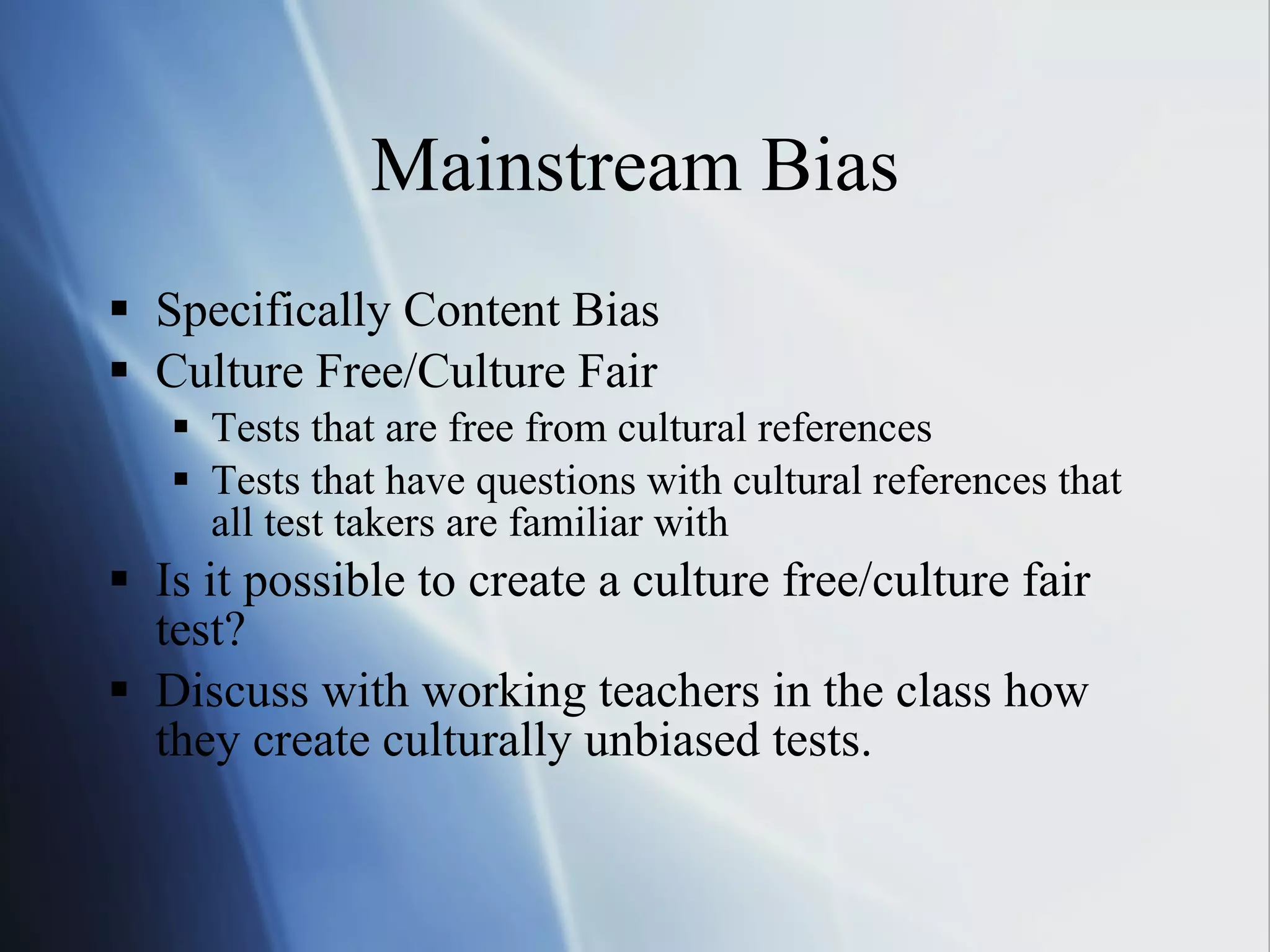 Cultural Implications in Assessment | PPT