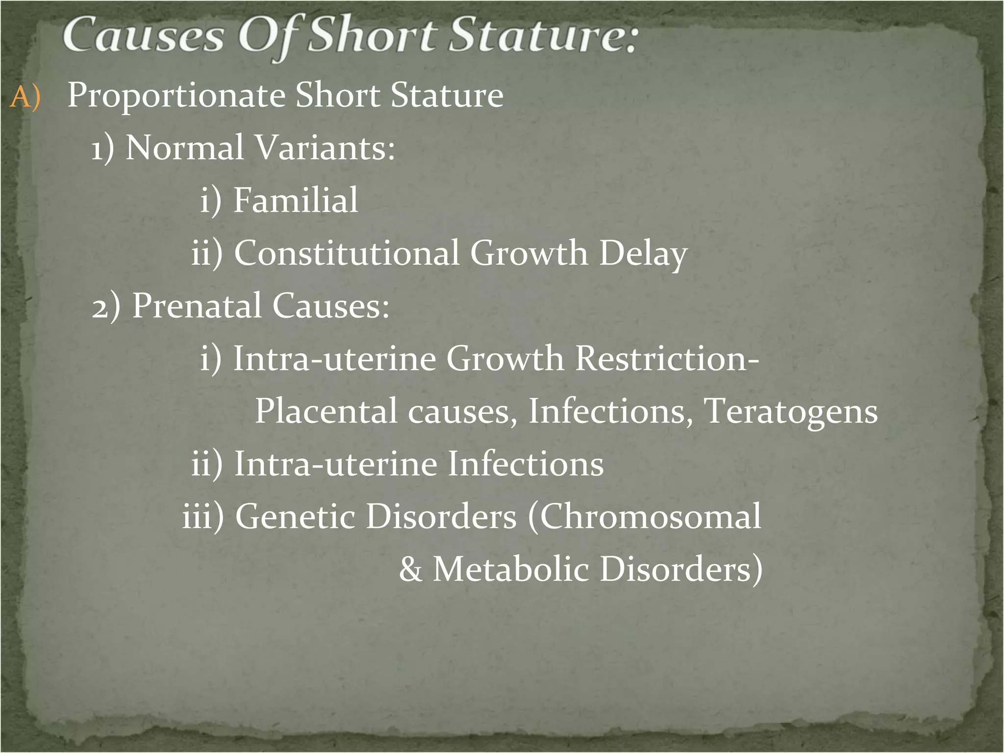 Short stature ppt | PPT