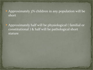Short stature ppt | PPT