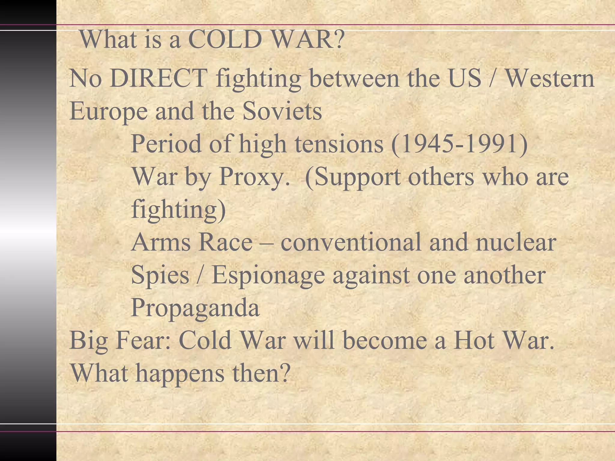 The Cold War | PPT