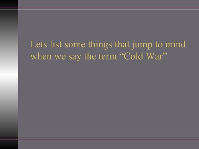 The Cold War | PPT