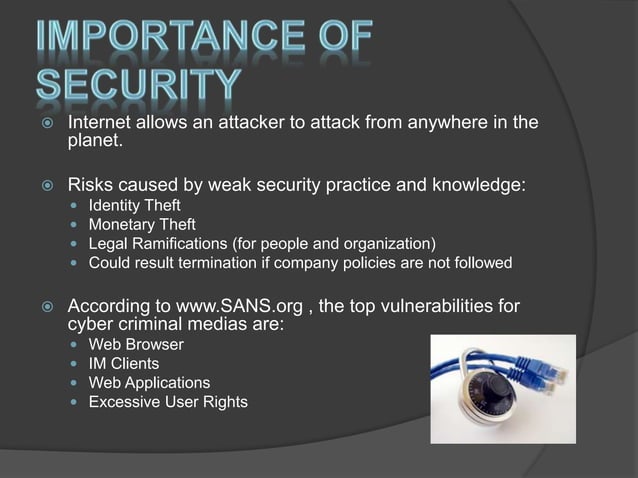 User security awareness | PPTX | Internet | Computing