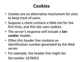 User server interaction-Cookies | PPT