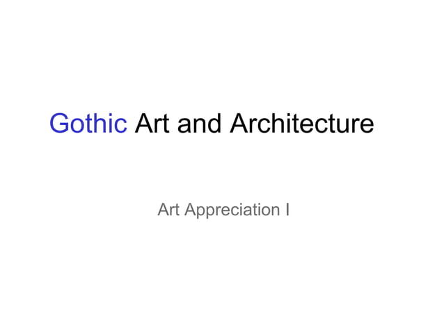 Gothic Art | PPT