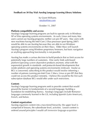 Usability Study: Auralog Language Learning Library Solutions | PDF