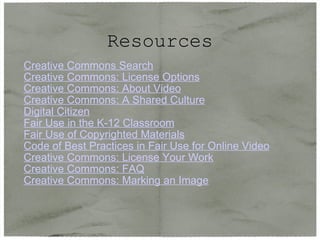 Fair Use and Creative Commons Webquest | PPT