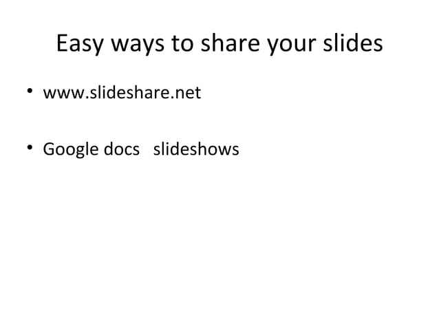 sharing your slides | PPT