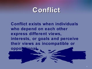 Interpersonal Managing Conflict | PPT | Dating | Family and Relationships