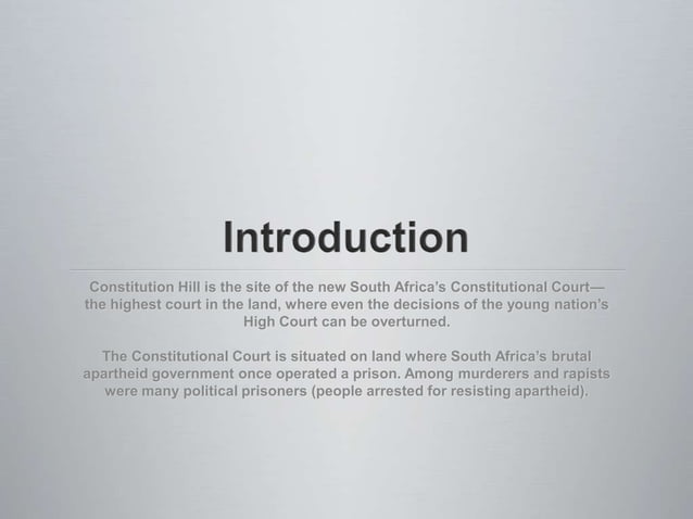 Constitutional Court, South Africa | PPTX