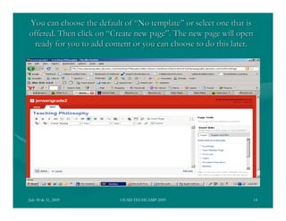 How to create an educational wiki using pbworks | PDF