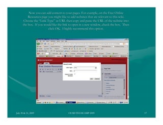 How to create an educational wiki using pbworks | PDF
