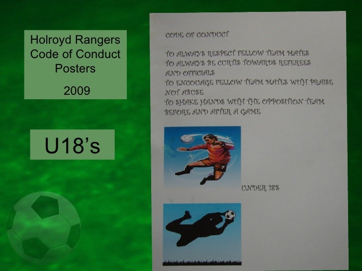Holroyd Rangers Soccer Club Code of Conduct 2009