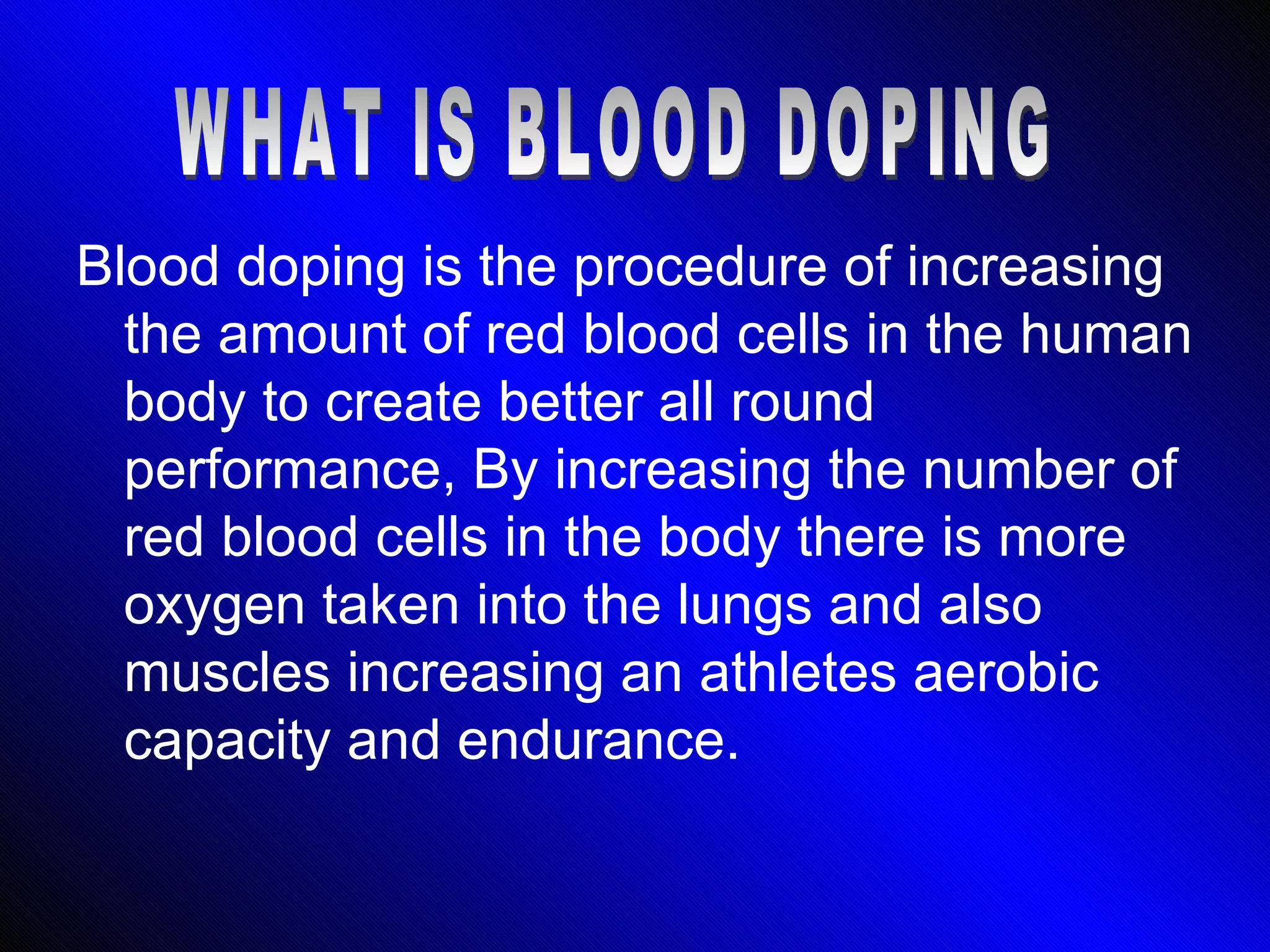 Blood Doping | PPT