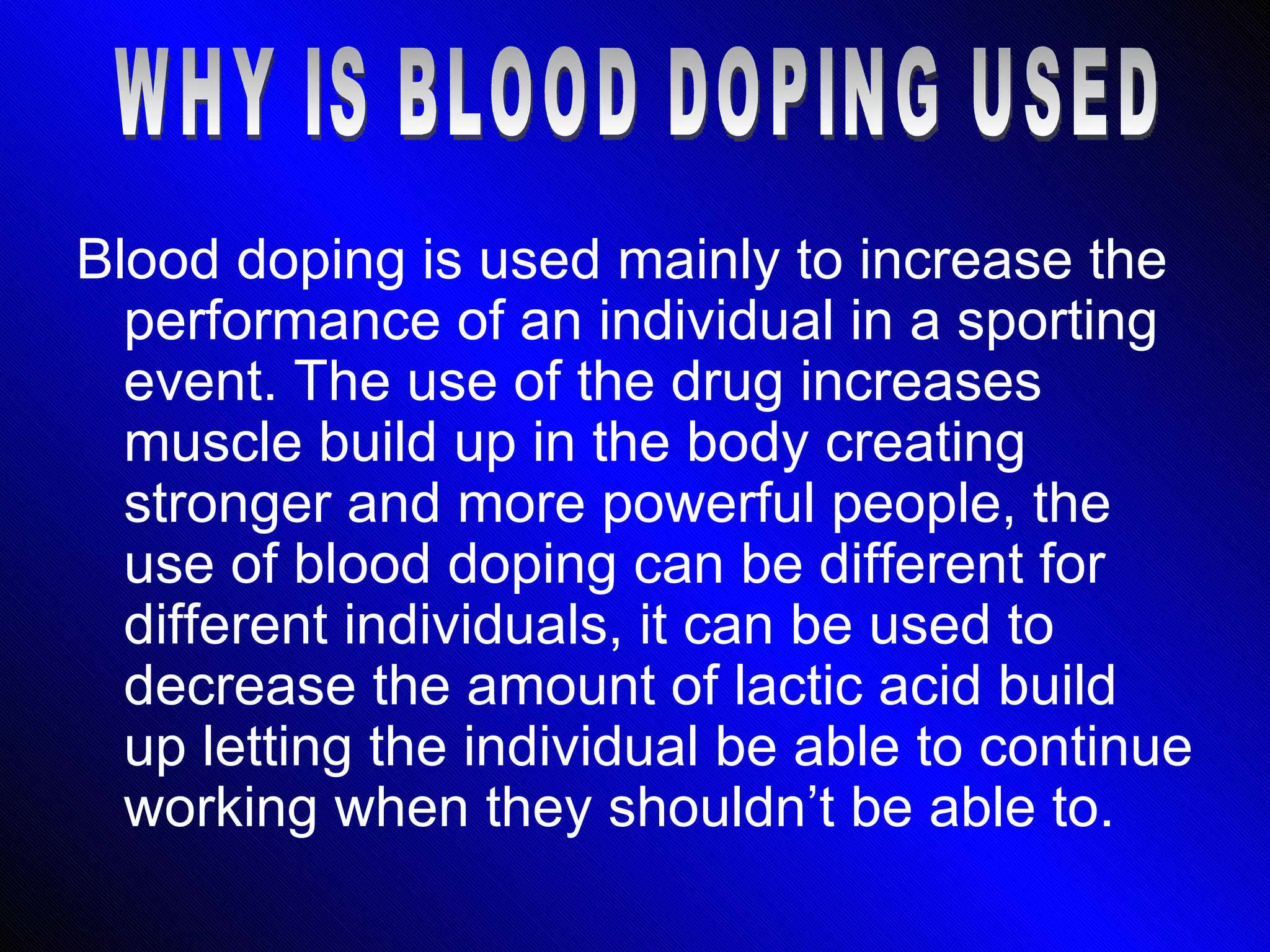 Blood Doping | PPT