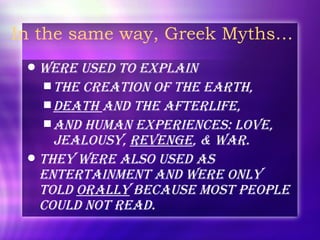 Introduction to Greek Mythology | PPT