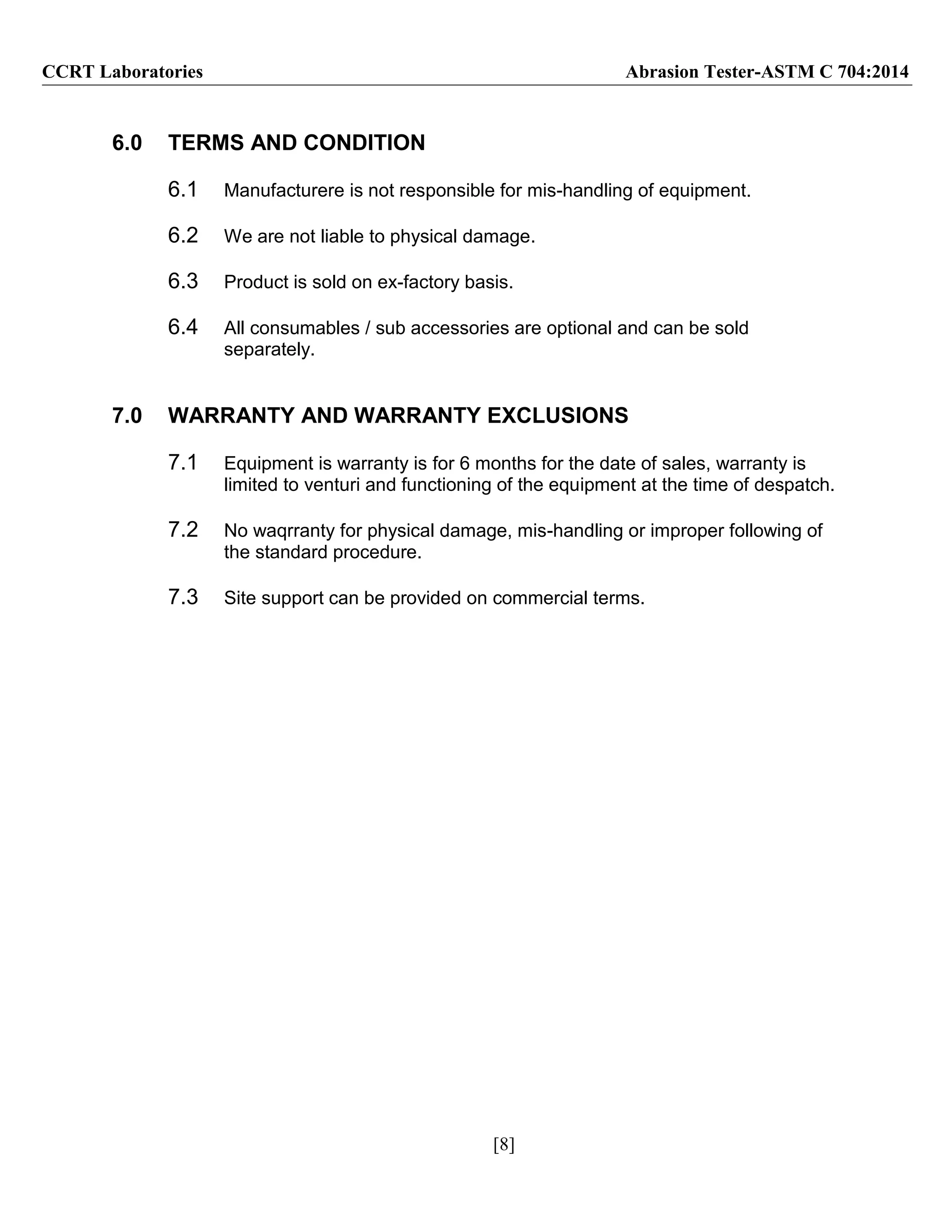 Users manual abrasion tester | PDF