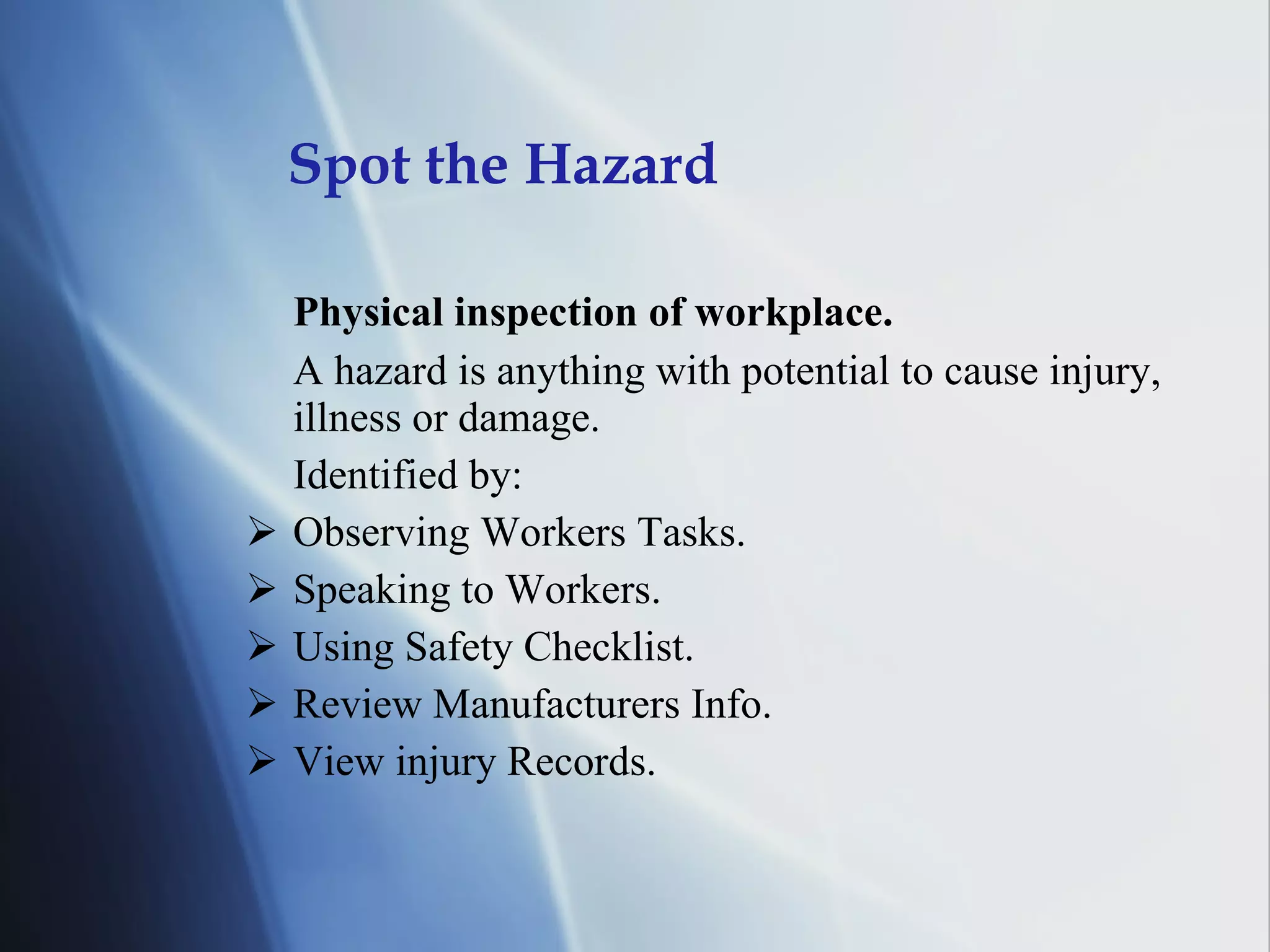 Occupational Health & Safety Presentation | PPT