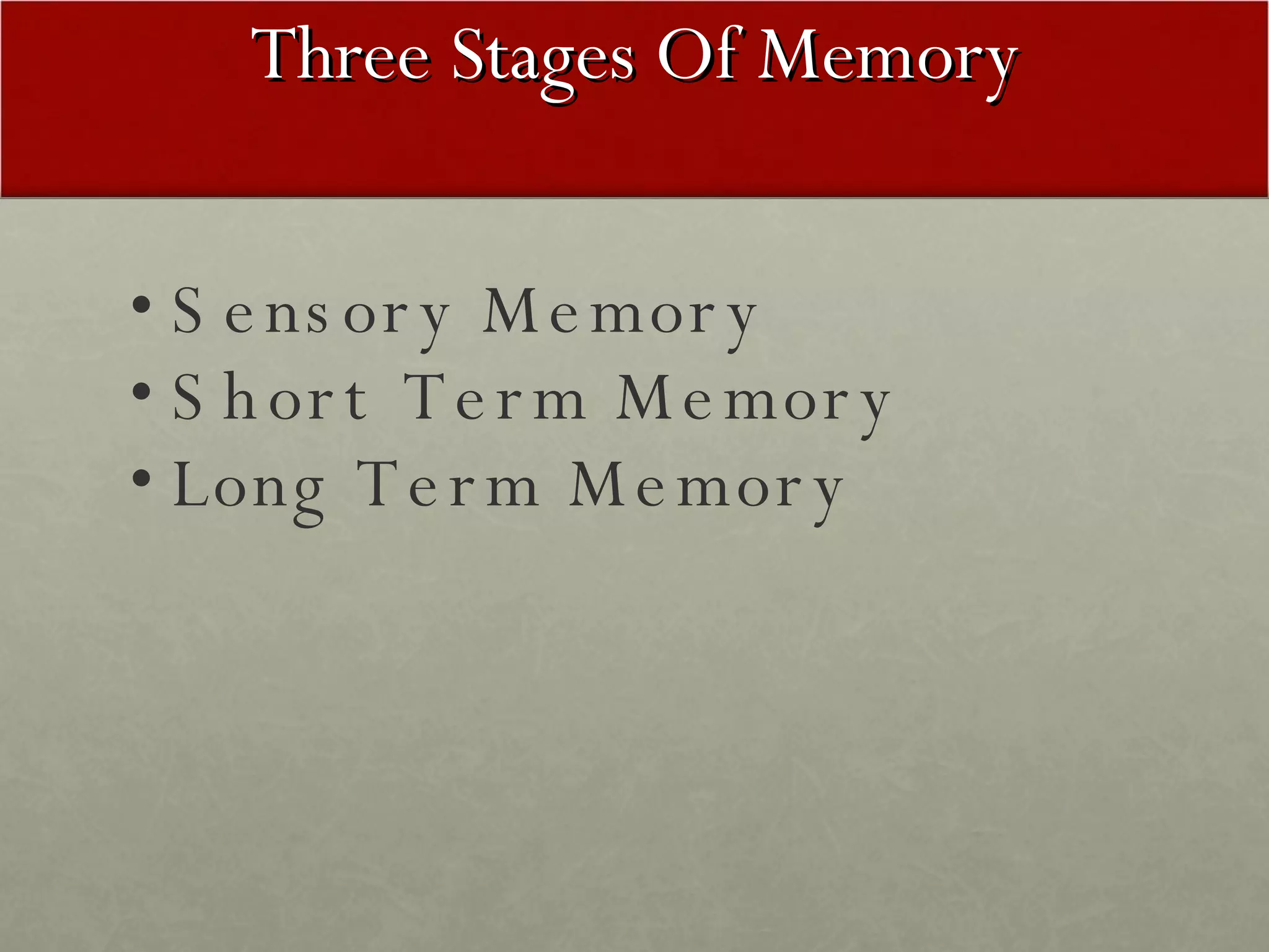 Atkinson & Shiffrin's Multi-Store Model of Memory | PPT