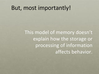 Atkinson & Shiffrin's Multi-Store Model of Memory | PPT