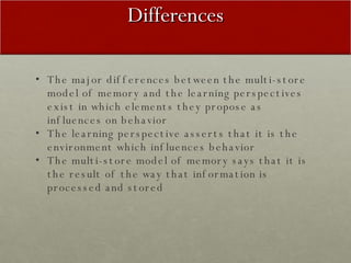 Atkinson & Shiffrin's Multi-Store Model of Memory | PPT