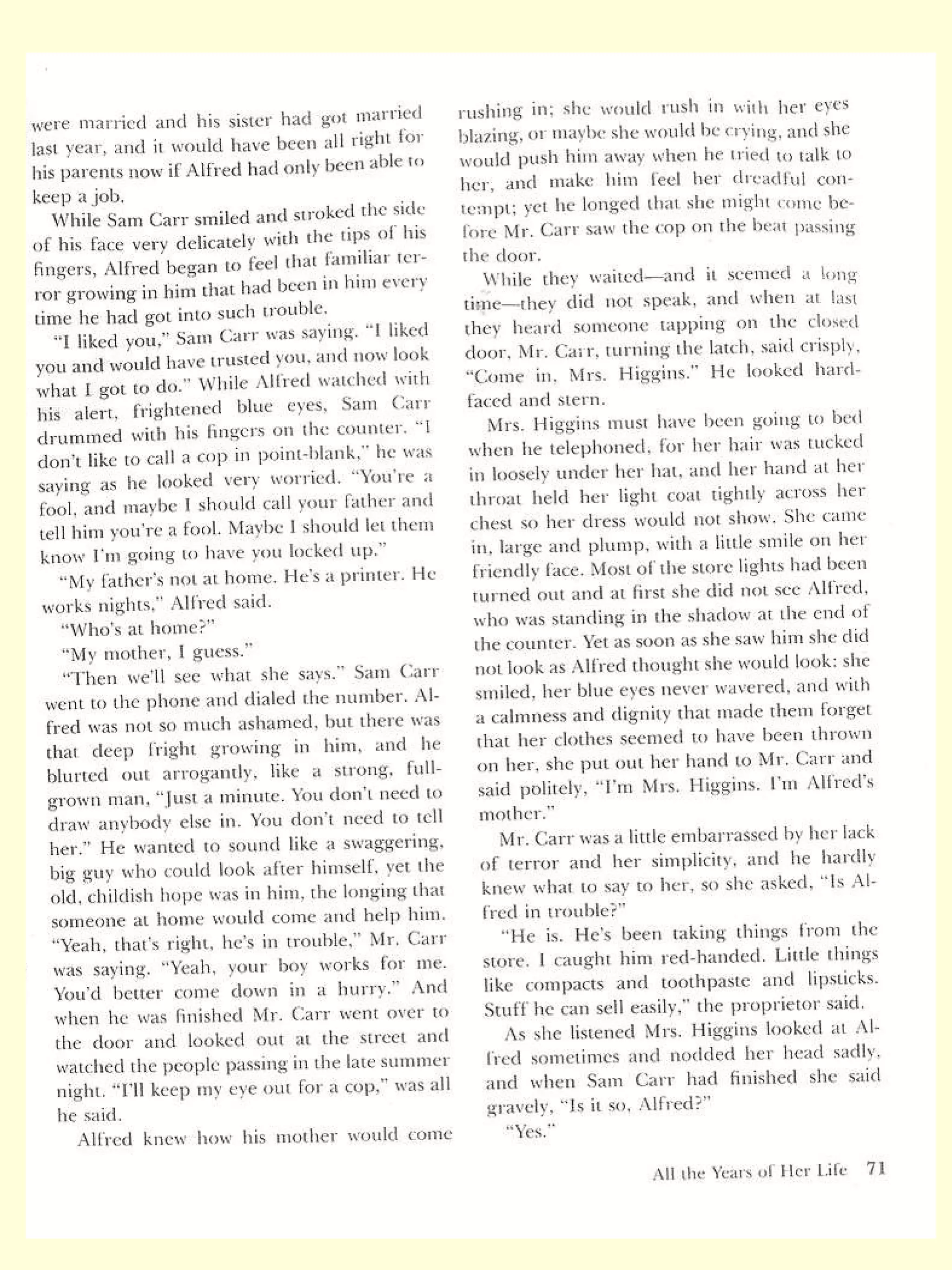 All the Years of Her Life | PPT