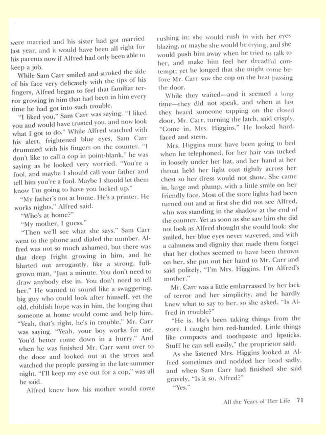 All the Years of Her Life | PPT