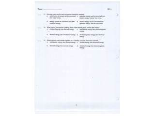 Science Chapter 4 Test | PPT