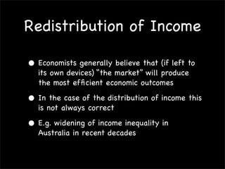 Redistribution Of Income