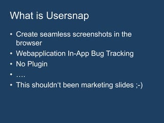 Usersnap B2B Marketing | PPT