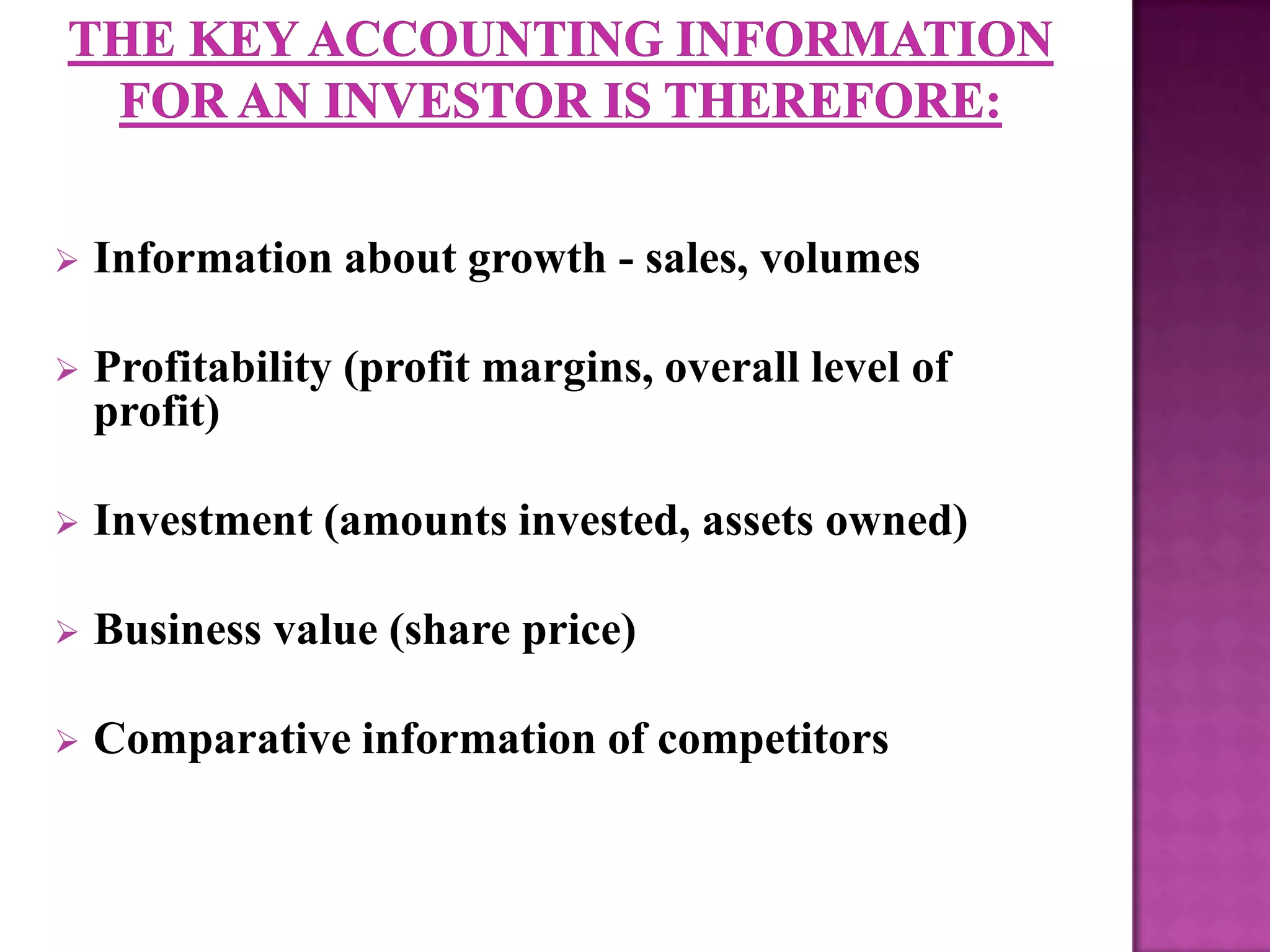 Users of accounting information | PPTX
