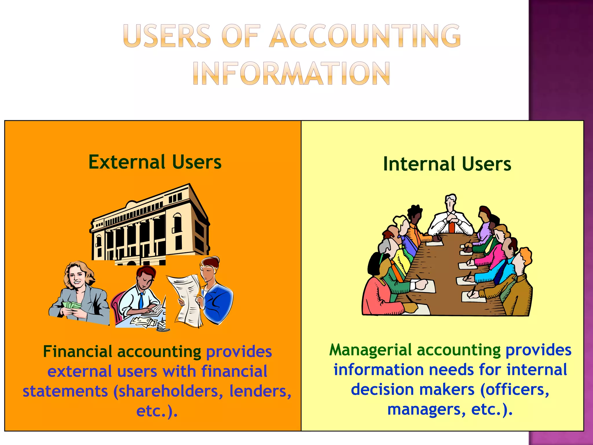 Users of accounting information | PPTX