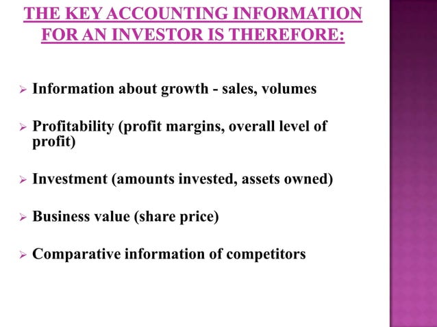 Users of accounting information | PPTX