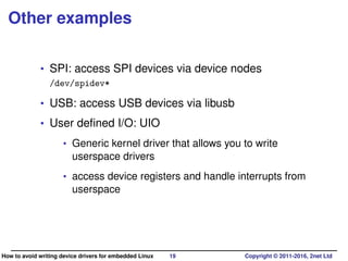 Userspace drivers-2016 | PDF | Operating Systems | Computer Software and Applications