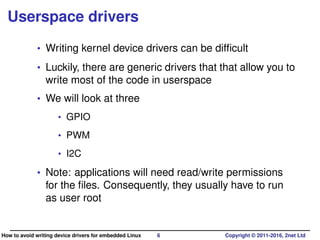 Userspace drivers-2016 | PDF | Operating Systems | Computer Software and Applications