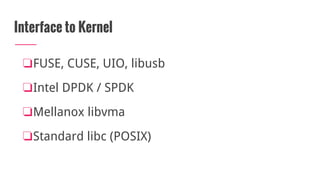 Userspace Linux I/O | PPT